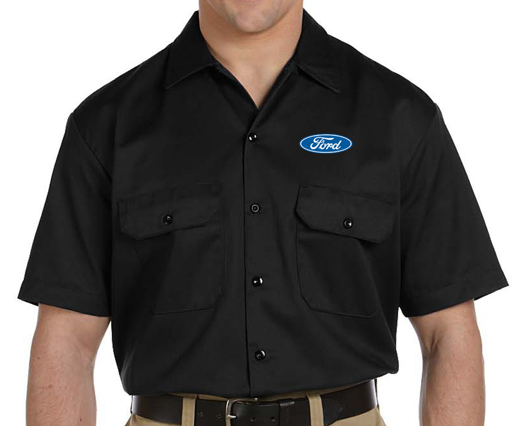 Ford Oval Mens Logo Work Shirt (above pocket print)