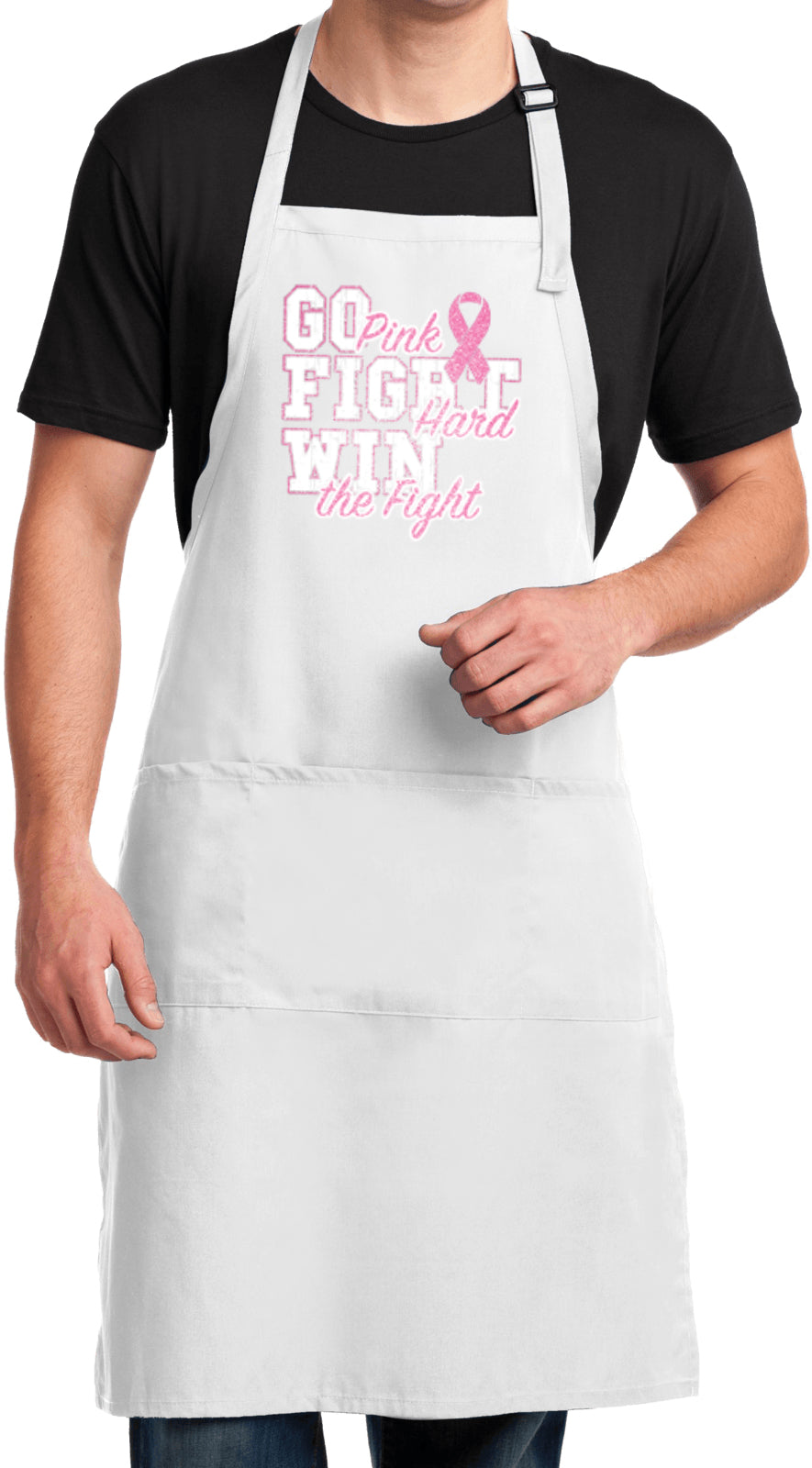 Breast Cancer Apron Go Fight Win