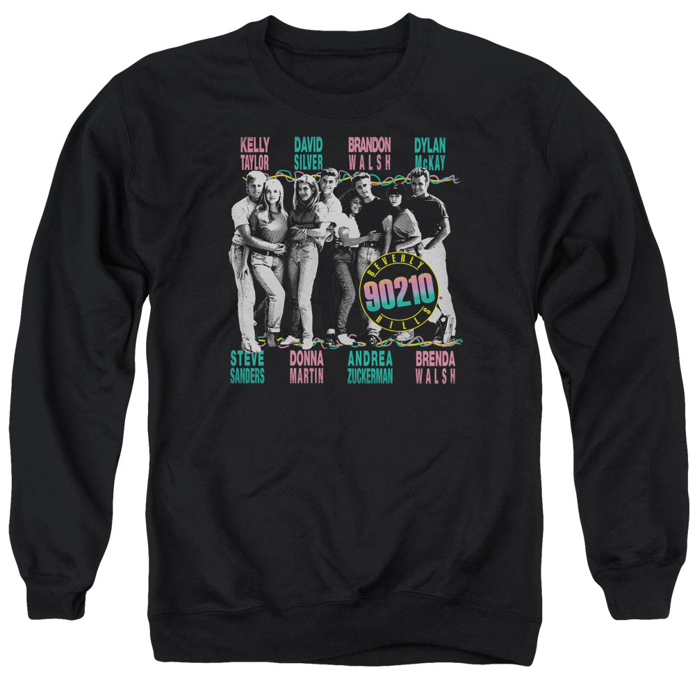 Beverly Hills 90210 Sweatshirt Cast with Names Black Pullover