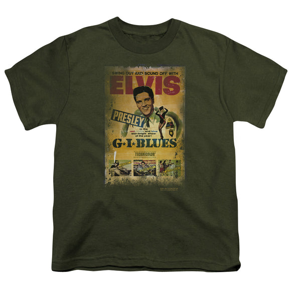 Elvis Presley Kids T-Shirt GI Blues Poster Military Tee