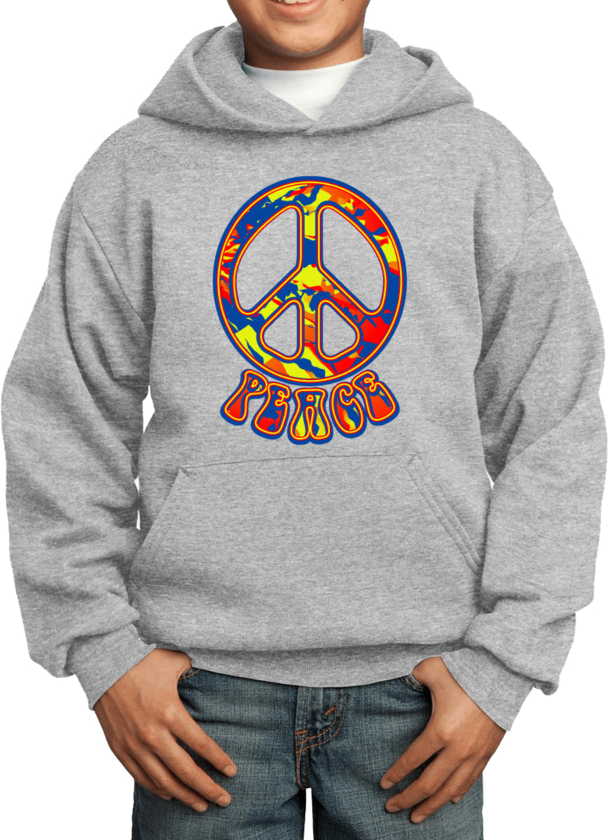 Funky Peace Sign Kids Hoodie