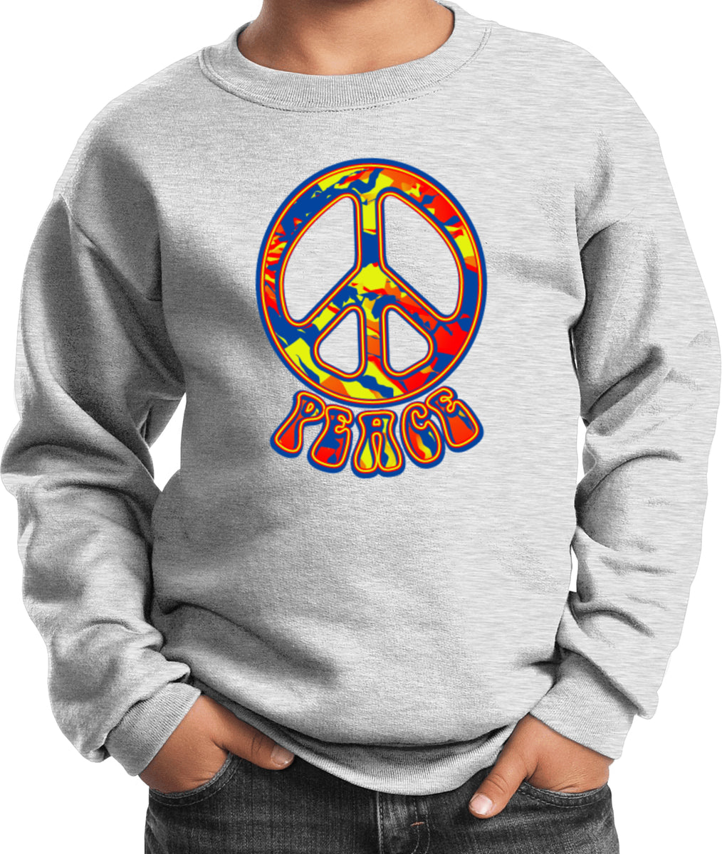 Funky Peace Sign Kids Sweatshirt