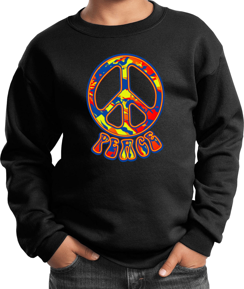 Funky Peace Sign Kids Sweatshirt
