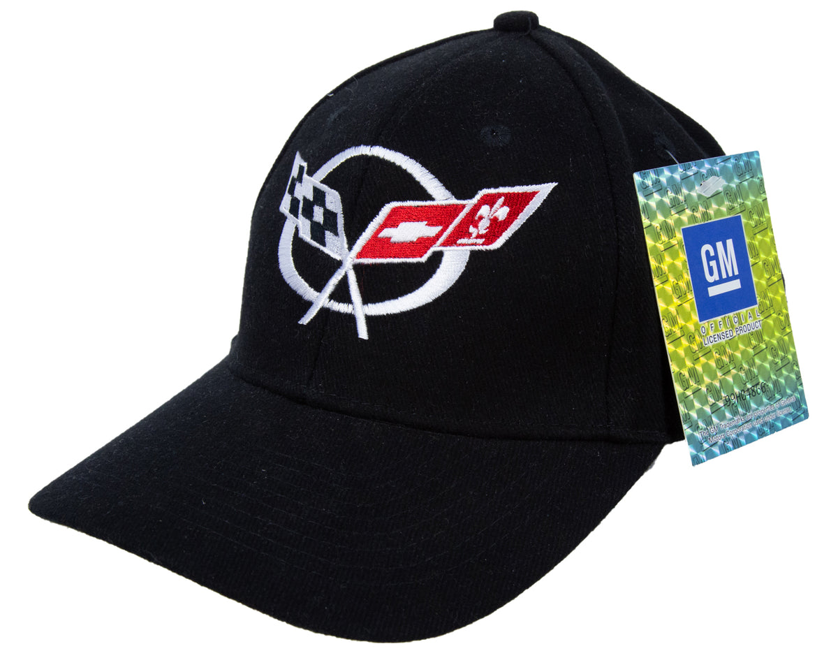Chevy Corvette Hat C5 Flags Embroidered Cap