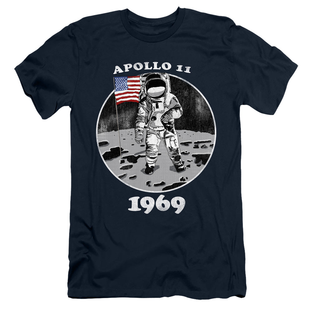 NASA Apollo 11 Slim Fit T-Shirt Man on the Moon Navy Tee