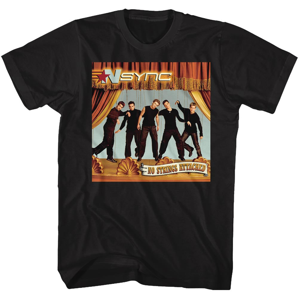 NSYNC Tall T-Shirt No Strings Attached Black Tee