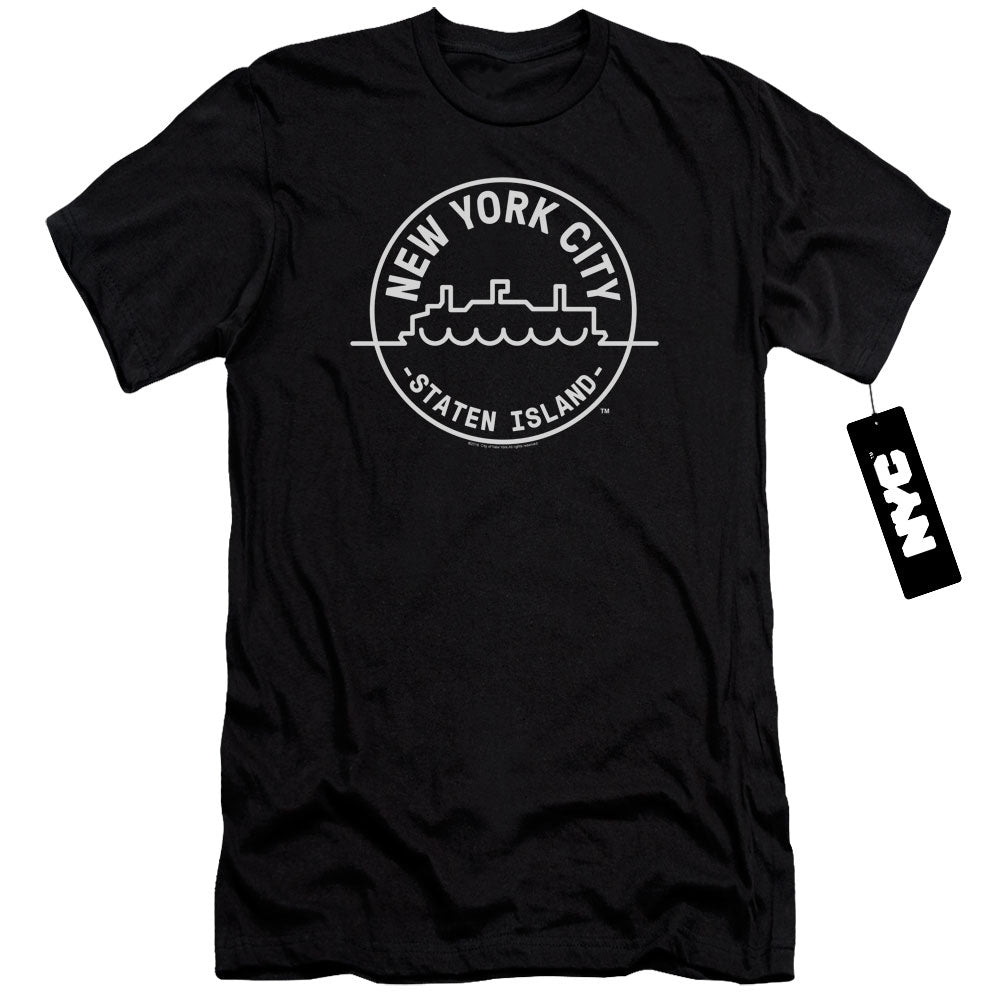 NYC Premium Canvas T-Shirt New York City Staten Island Black Tee